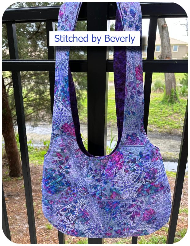 Large Crazy Patch Hobo Bag - Kreative Kiwi Embroidery Designs