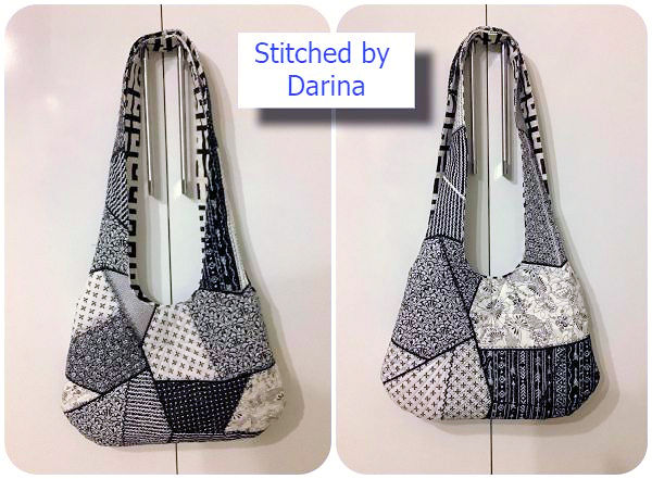 Large Crazy Patch Hobo Bag - Kreative Kiwi Embroidery Designs