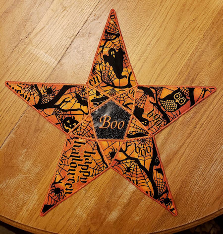 Star Large Applique Machine Embroidery Design