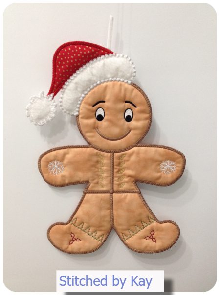 Large Applique Gingerbread Man - Machine Embroidery Catalogue ...