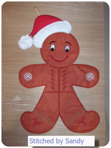 Large Applique Gingerbread Man - Machine Embroidery Catalogue ...