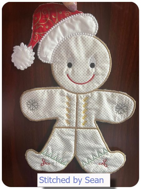 Large Applique Gingerbread Man - Machine Embroidery Catalogue ...