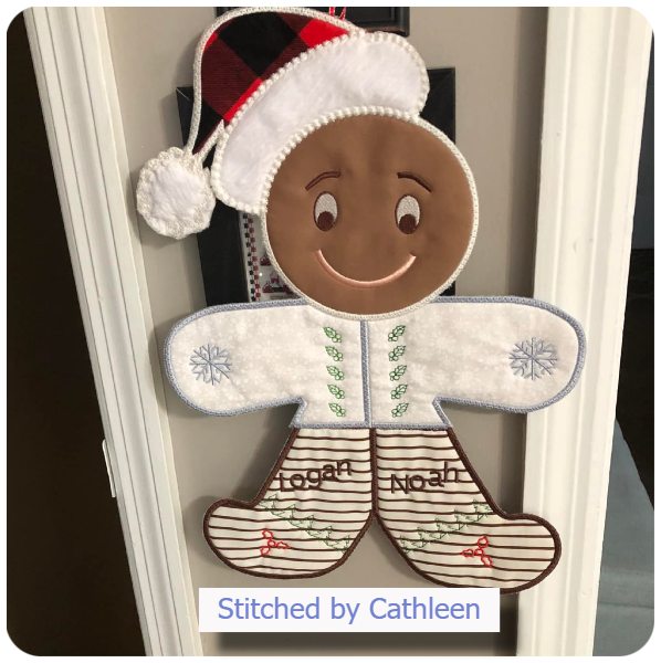 Large Applique Gingerbread Man - Machine Embroidery Catalogue ...