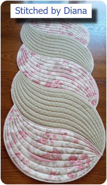 Swirly Table Runner - Kreative Kiwi Embroidery Designs