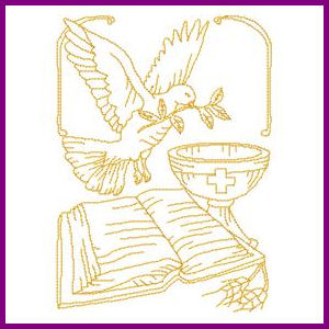 Christian Collection Redwork Applique Machine Embroidery Design
