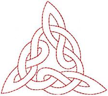 Celtic Outlines Redwork Applique Machine Embroidery Design